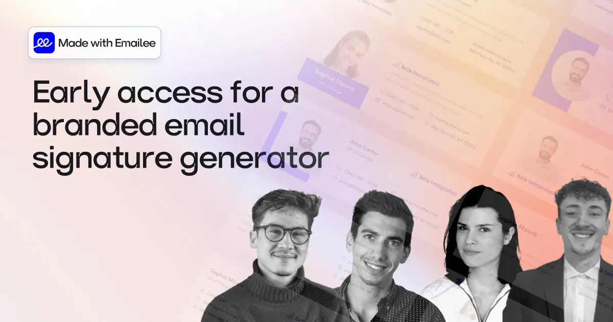 Custom signatures on demand | Emailee